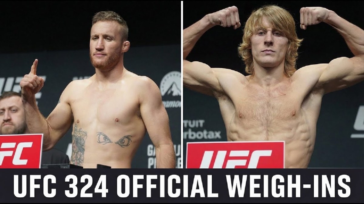 UFC 324 Main Event Weigh-In Video: Justin Gaethje vs. Paddy Pimblett ...
